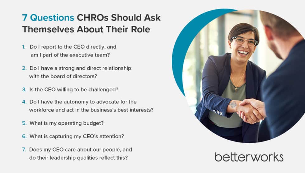 7 Questions CHROs Should Ask Themselves About Their Role - Betterworks